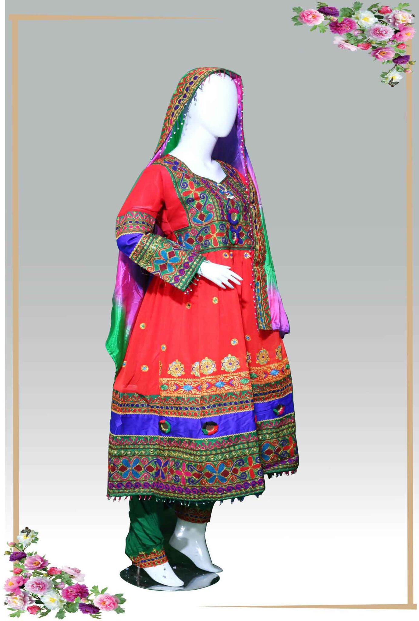Afghani Traditional Frock Afghani Dress Kochyana